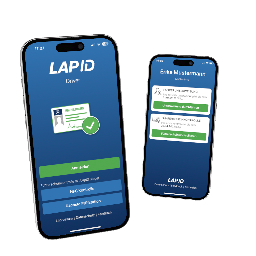 Die LapID Driver App im Einsatz | Führerscheinkontrolle
